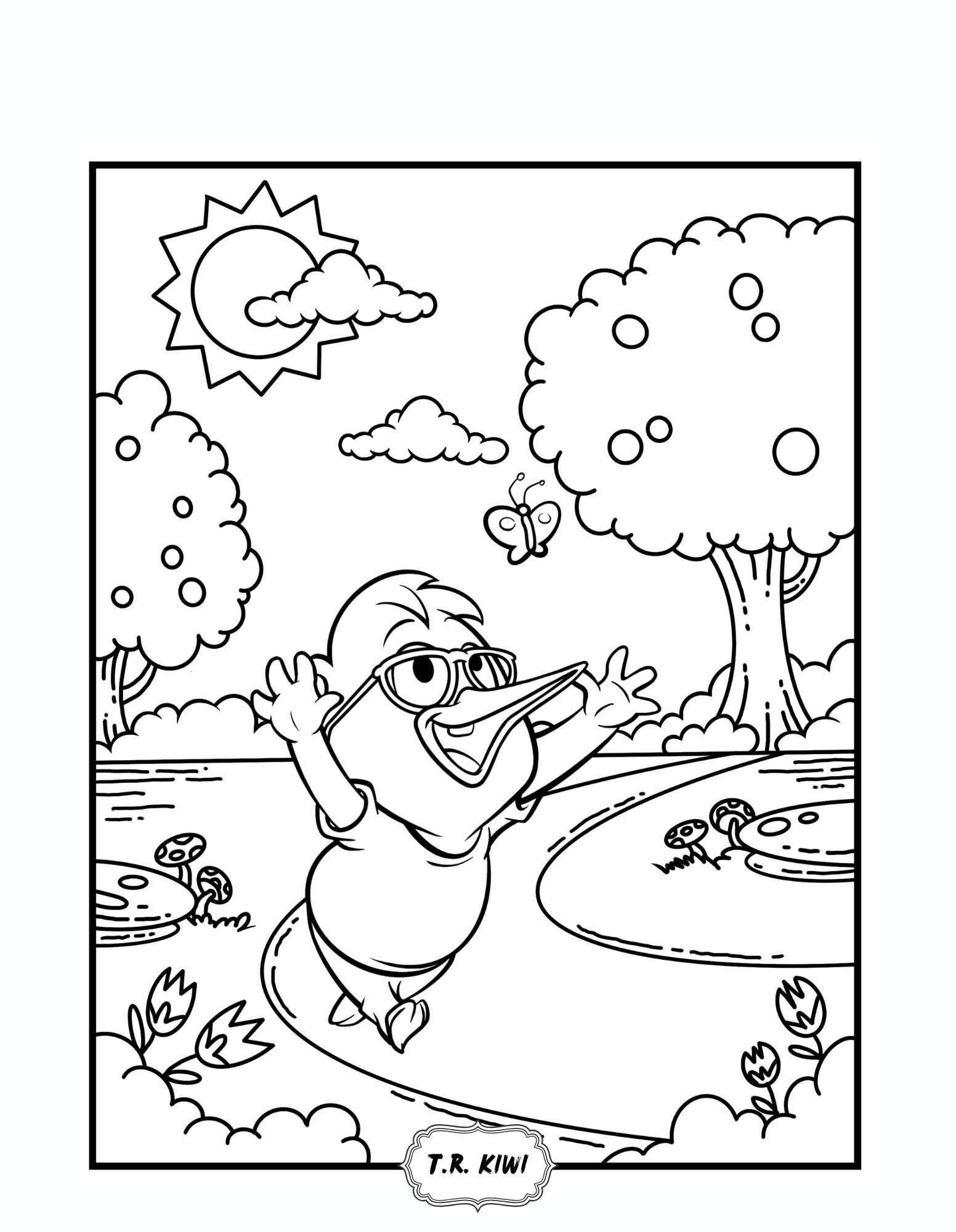 kiwi coloring book